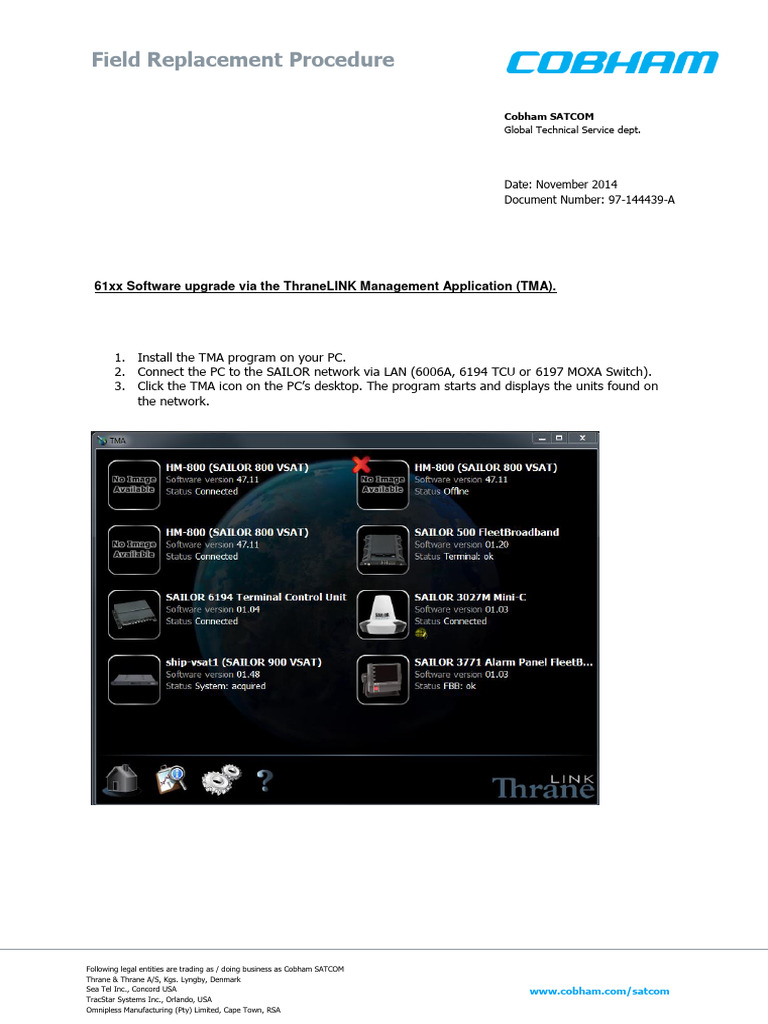 TMA Software Upgrade Guide - B - 0 | PDF | Icon (Computing) | Computing