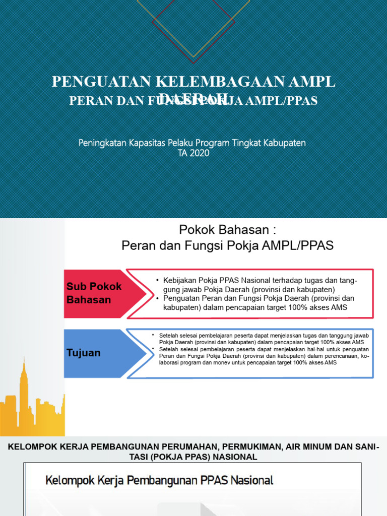 Penguatan Peran & Fungsi Pokja PPAS-AMPL Daerah | PDF