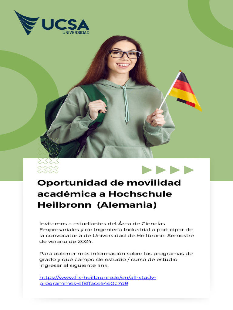 UCSA Movilidad Académica A Alemania | PDF