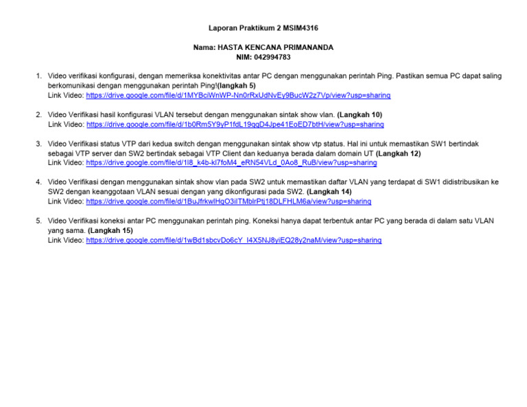 Laporan Praktikum 2 MSIM4316 ADMINISTRASI JARINGAN | PDF | Teknologi ...