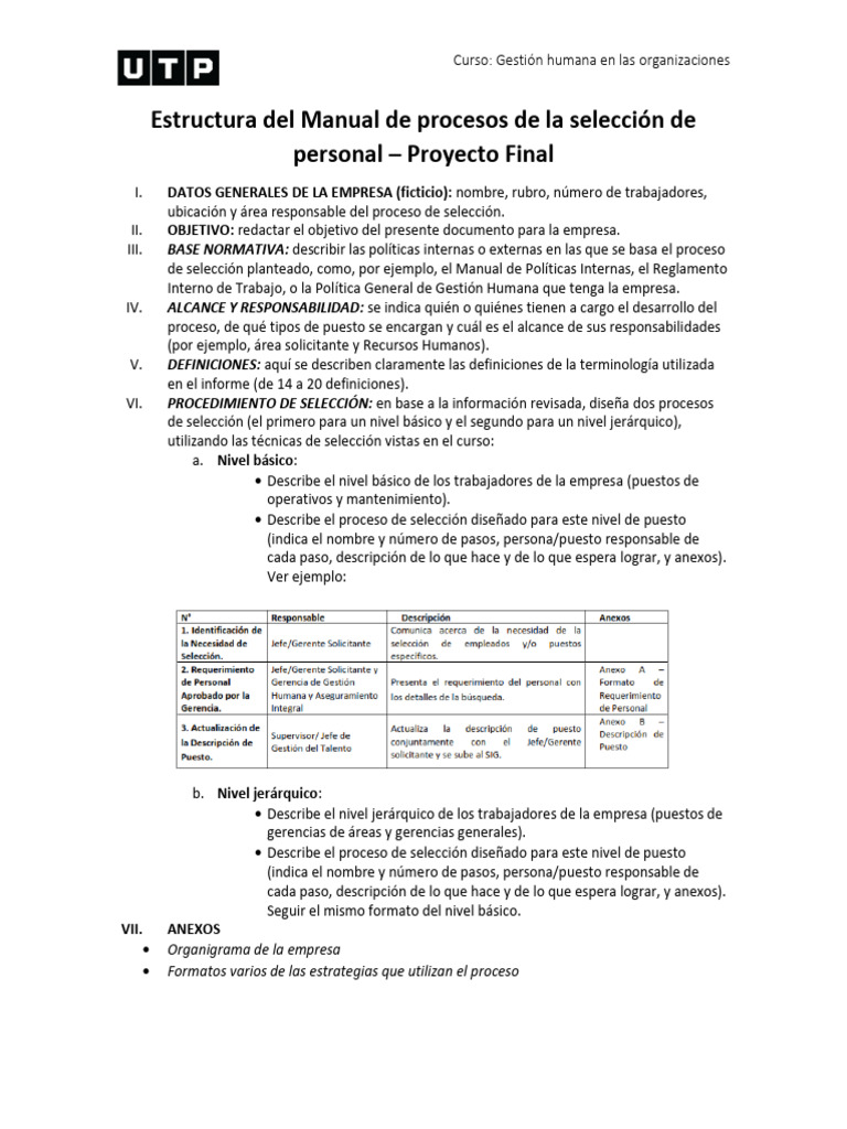 Estructura Del PROY | PDF | Business | Gestión de recursos humanos