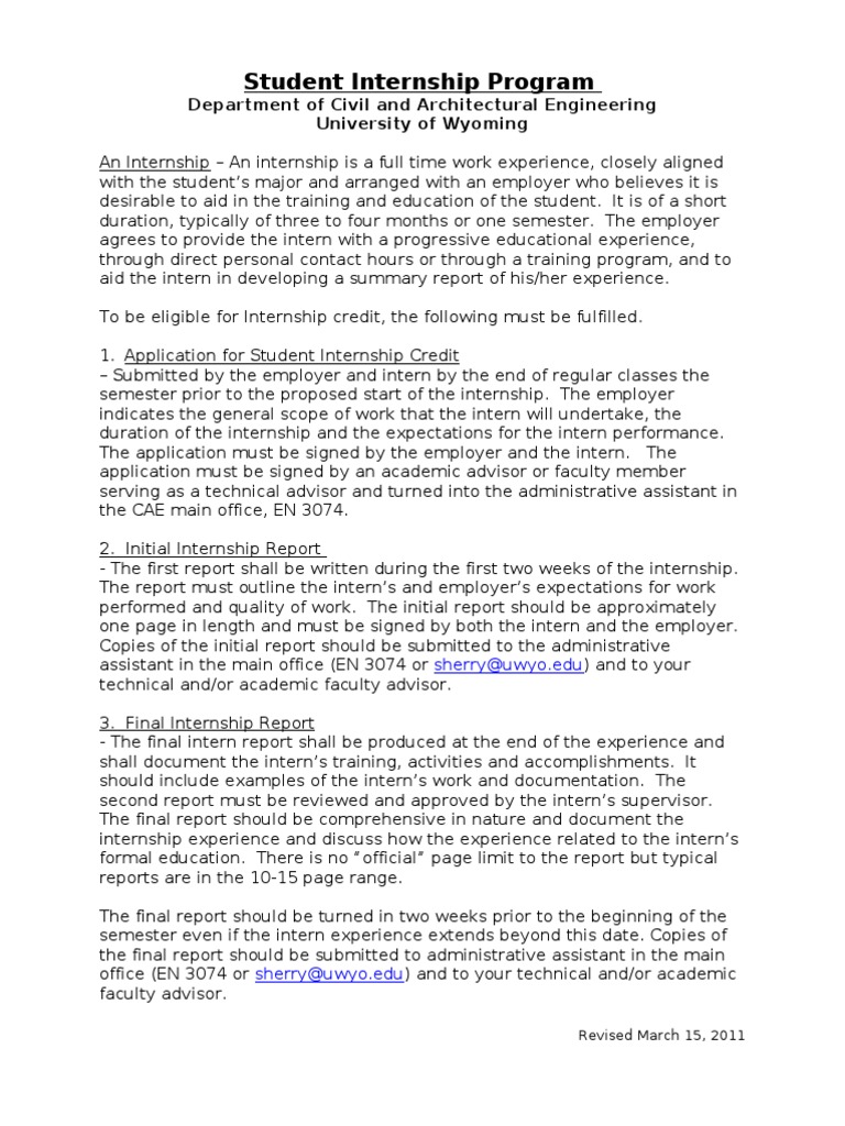Internship Program | PDF | Internship | Job Hunting