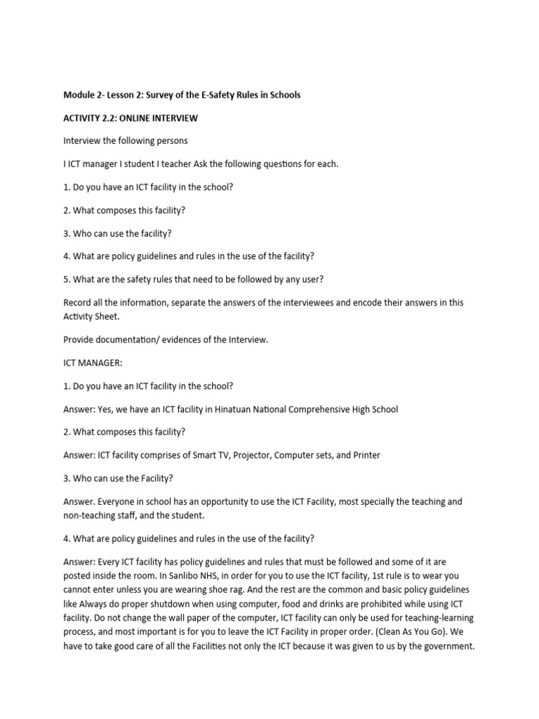 Module 2- Lesson 2 Survey | PDF | Information And Communications ... Module 2- Lesson 2 Survey | PDF | Information And Communications ...
