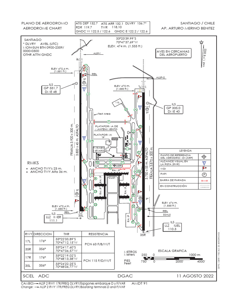 Plano del Aeropuerto de Santiago SCEL | PDF