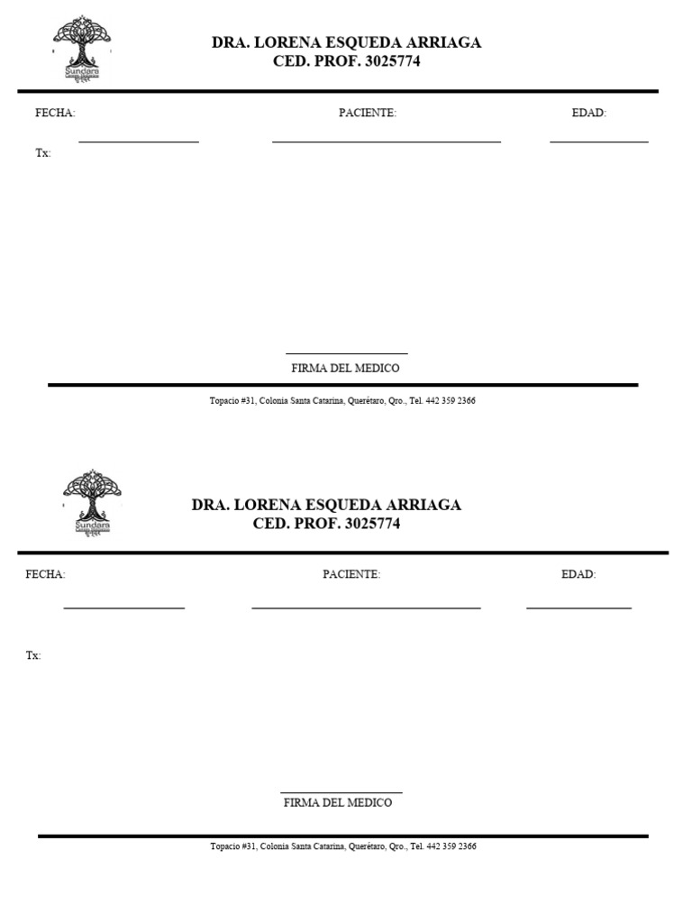 Receta Medica 2019 | PDF