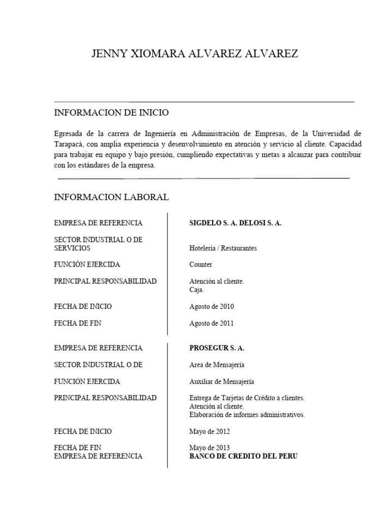Perfil Profesional de Jenny Álvarez | PDF | Bancos | Tarjeta de crédito