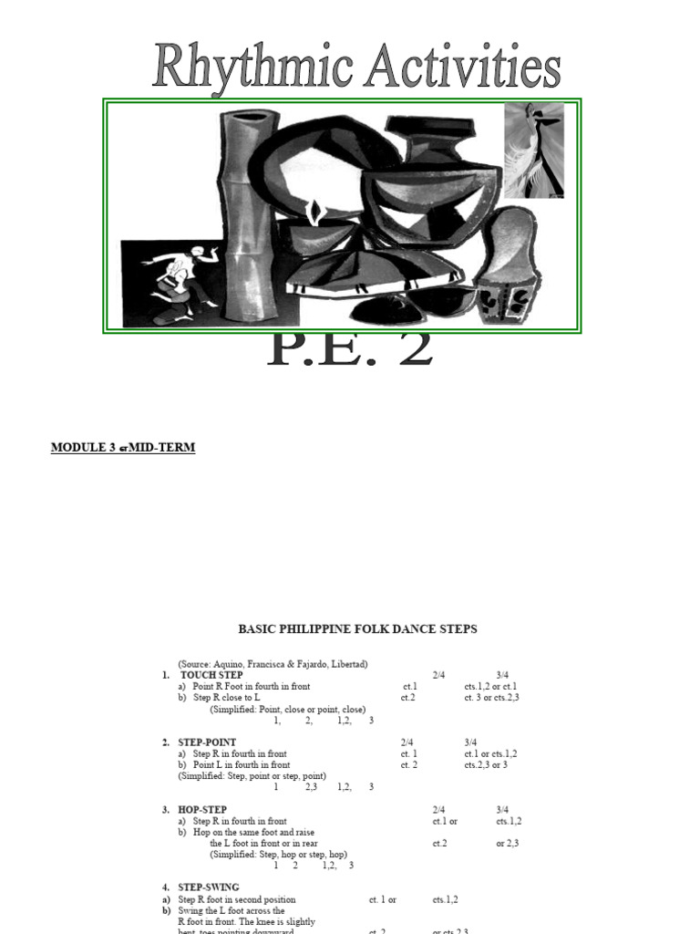 PE 2 RHYTHMIC ACTIVITIES Module 3 2md Sem 2023 | PDF | Performing Arts | Physical Exercise