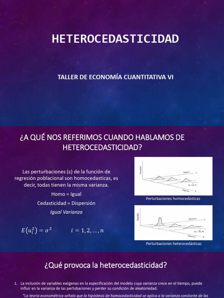 Heterocedasticidad | PDF | Econometría | Diferencia