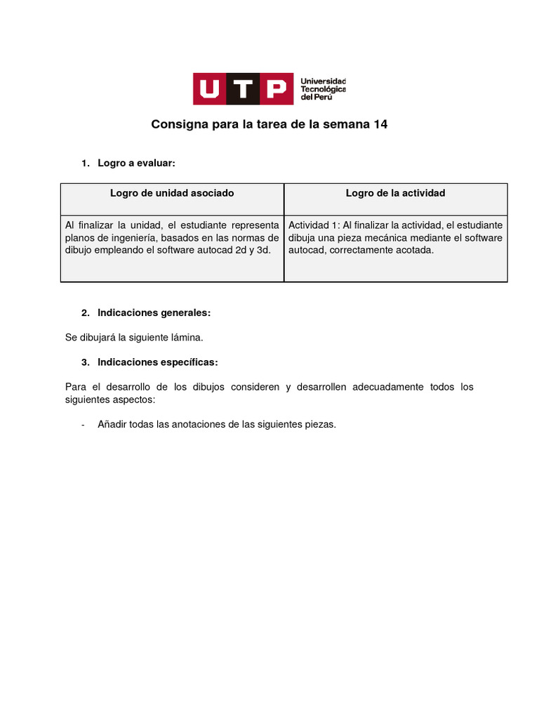 Semana 14 - Consigna de la tarea | PDF