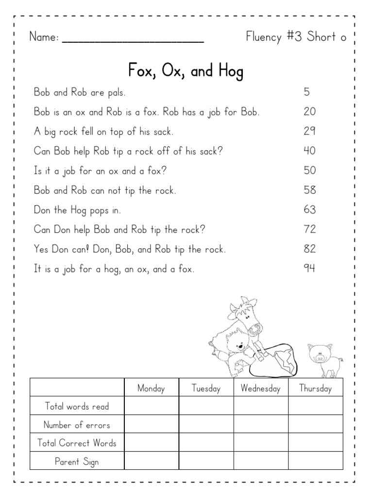 CVC (O) (Fox, Ox, and Hog) | PDF