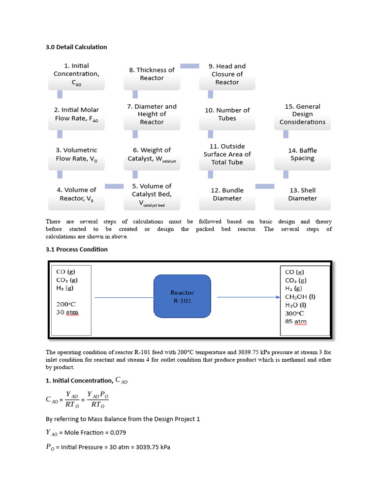 Calculation & Specification | PDF | Chemical Reactor | Mole (Unit)
