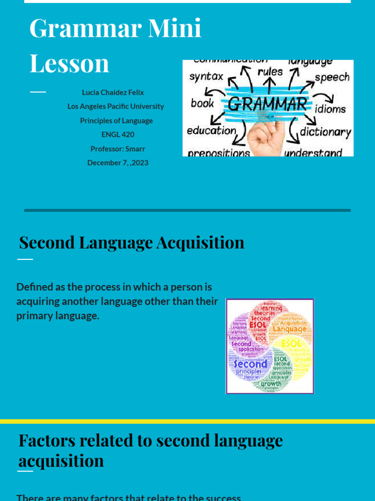 Grammar Mini-Lesson Engl 1 | PDF