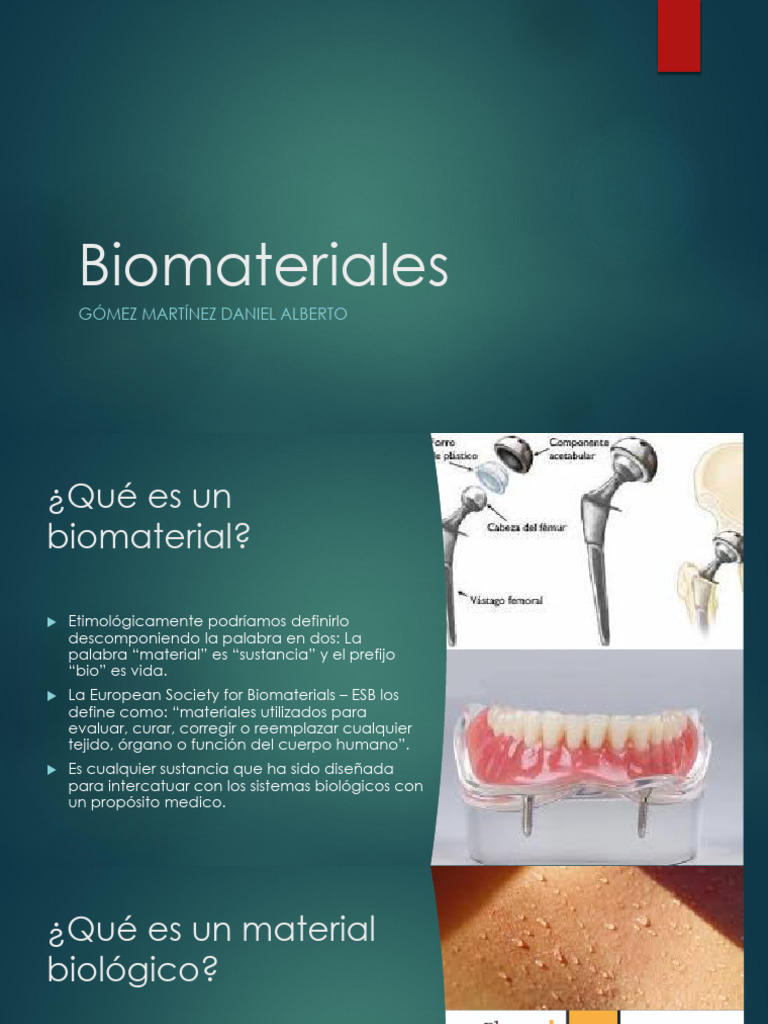 Biomateriales. DAGM | PDF | Biomaterial | Química
