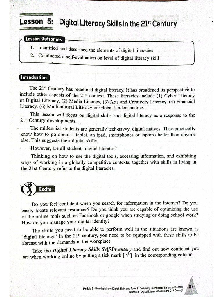 Digital Literacy Skills in The 21st Century | PDF