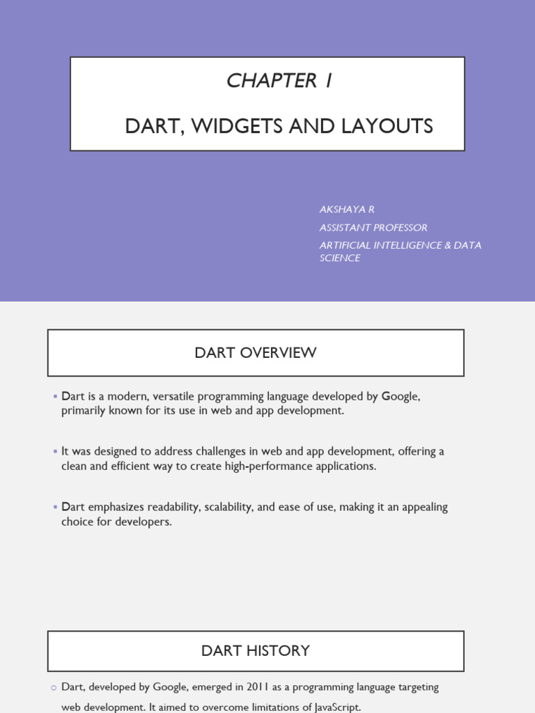 Dart Programming Basics Guide | PDF | Variable (Computer Science ...