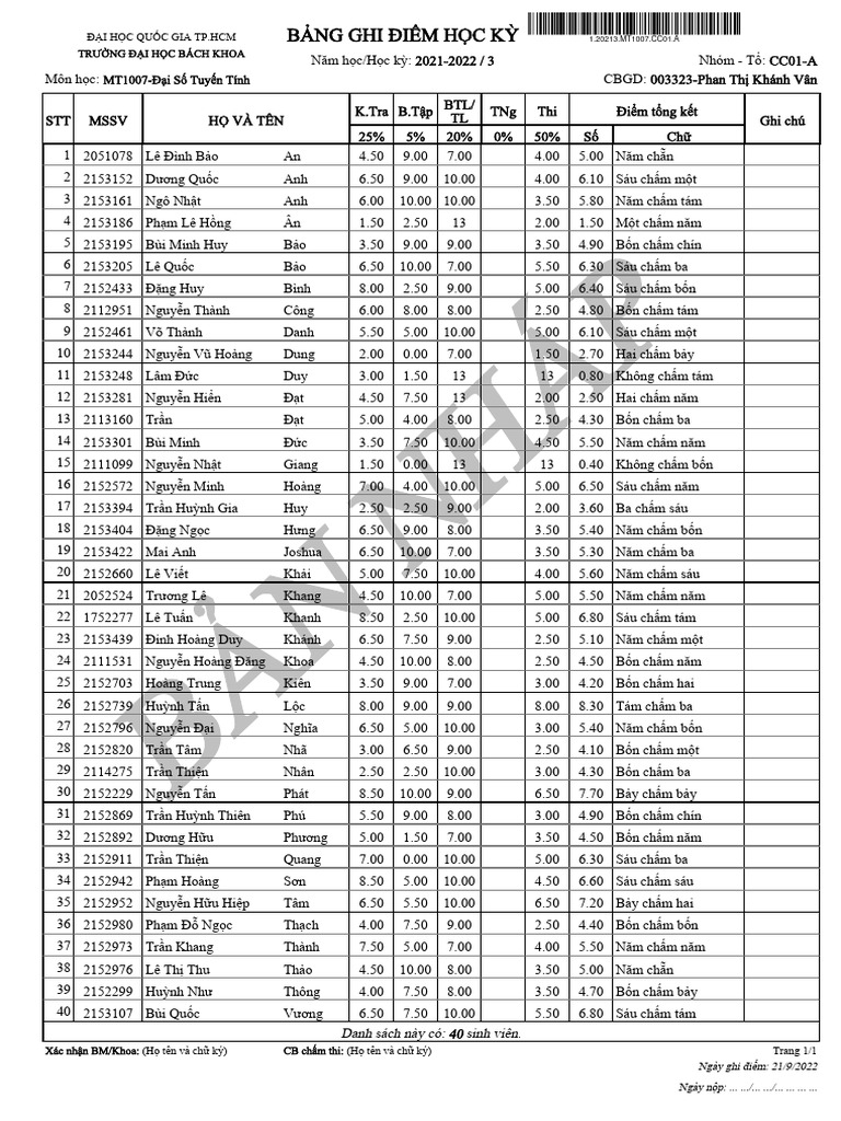 Bang Diem - 20213 - MT1007 | PDF