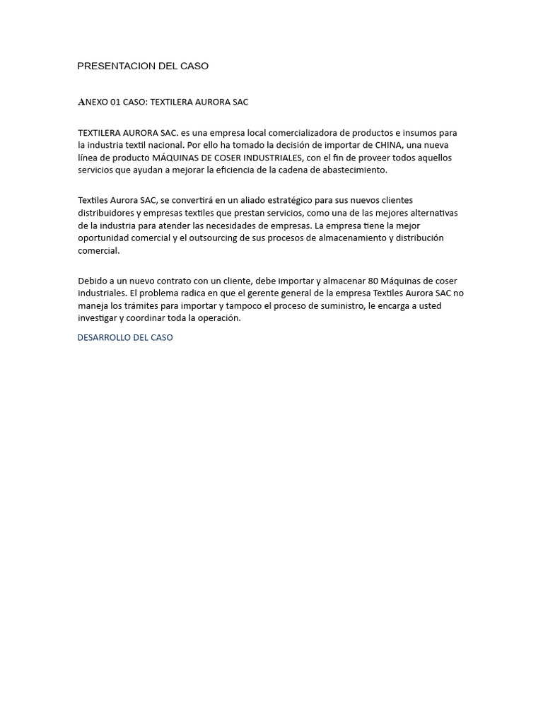 Presentacion Del Caso Aa3 | PDF | Economias | Business