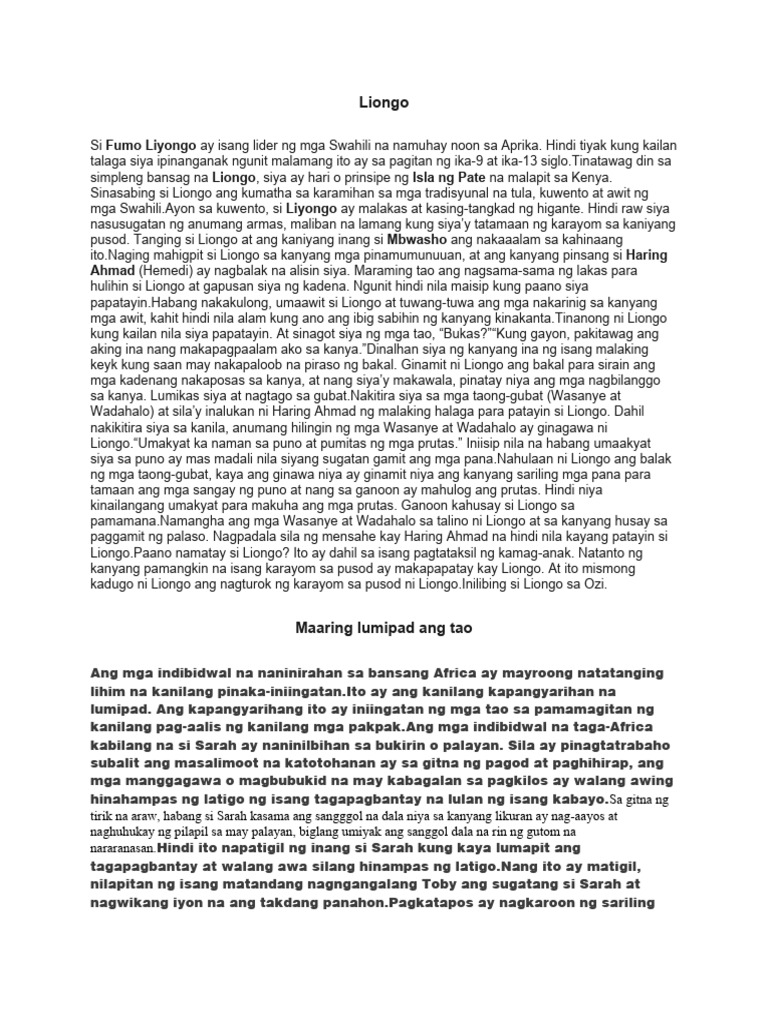 Liongo | PDF
