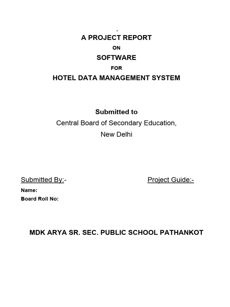 Hotel Management System | Download Free PDF | Software | Computer Hardware