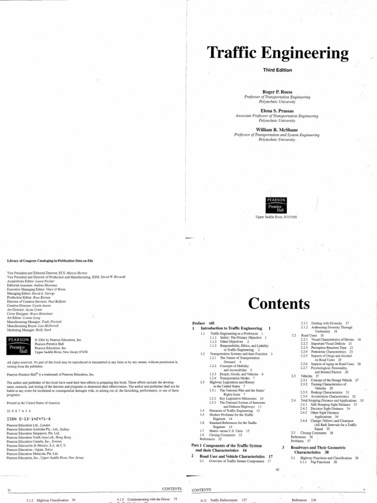 Traffic Engineering Third Edition | PDF