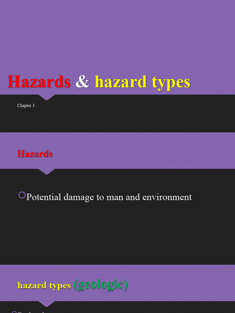 Hazards Hazard Types | PDF | Law | Science & Mathematics