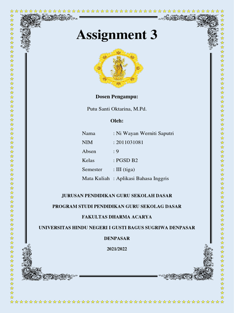 Assignment 3 Werniti PGSD B2 SMT III | PDF