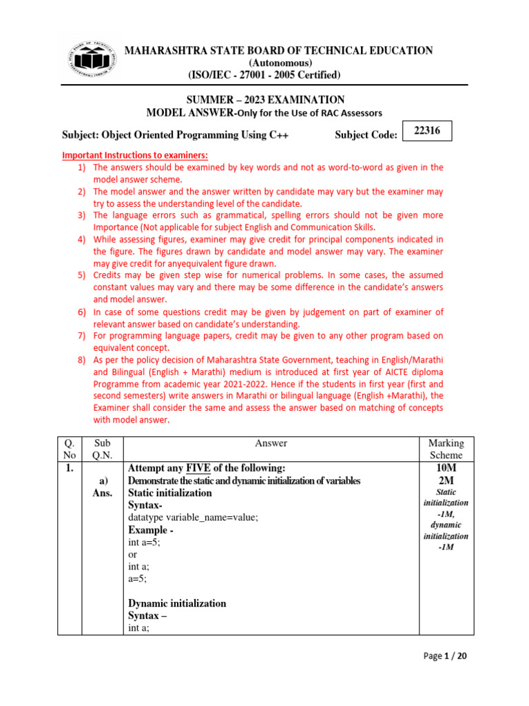 2023 Summer Model Answer Paper (Msbte Study Resources) | PDF ... 2023 Summer Model Answer Paper (Msbte Study Resources) | PDF ...