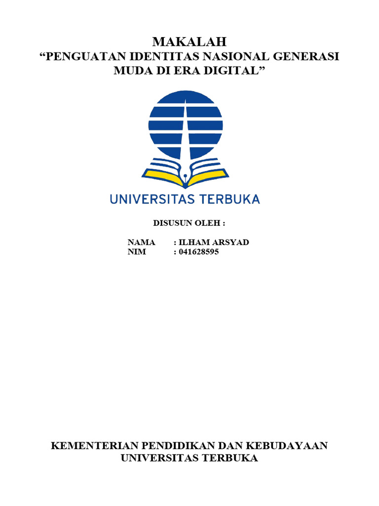 Makalah Penguatan Identitas Nasional Generasi Muda Di Era Digital | PDF Makalah Penguatan Identitas Nasional Generasi Muda Di Era Digital | PDF