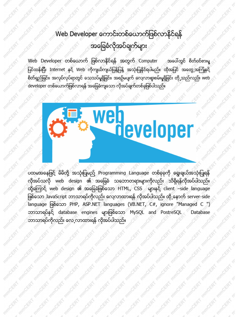 Web Developer | PDF | Programming Language | Computer Programming