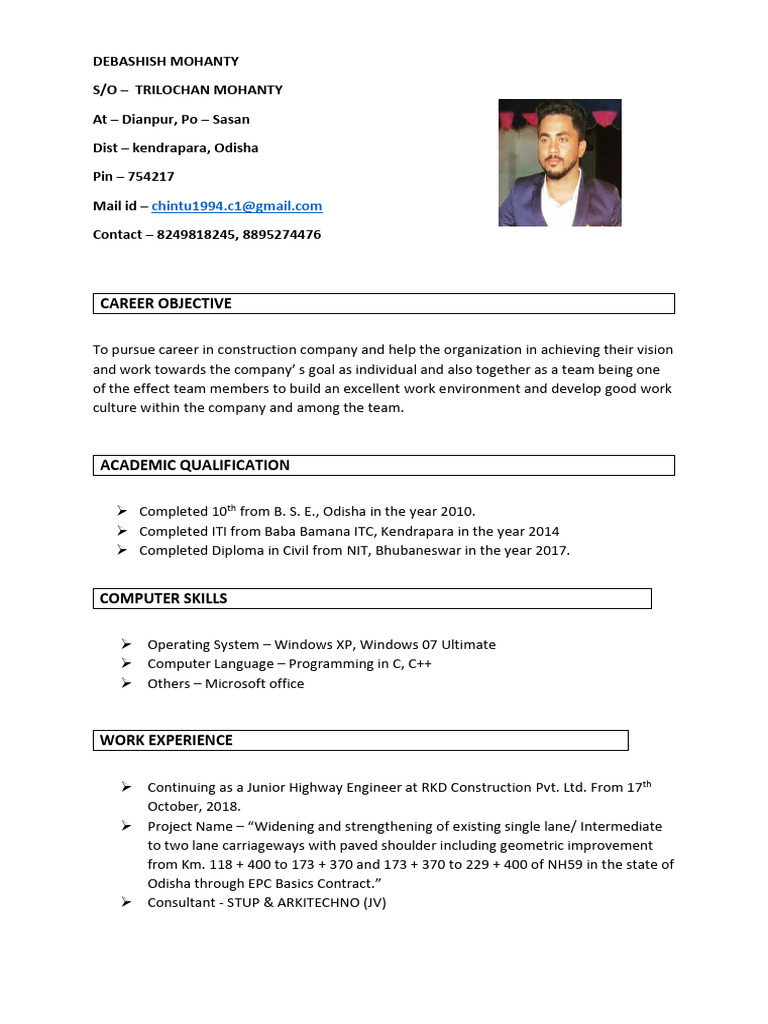 Resume Debashish Mohanty | PDF | Business | Art