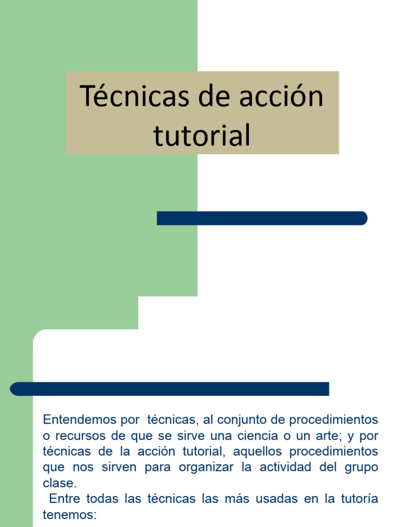 Técnicas de Acción Tutorial | PDF | Moralidad | Salón de clases