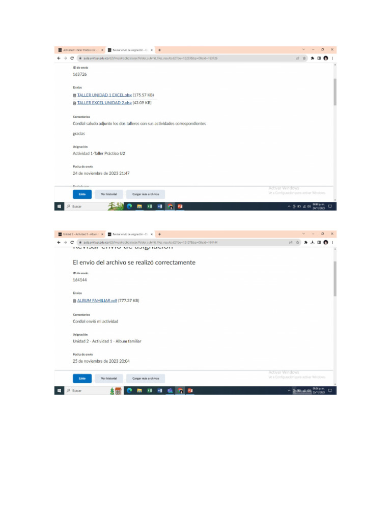 Pantallazo Envios 2do Corte | PDF