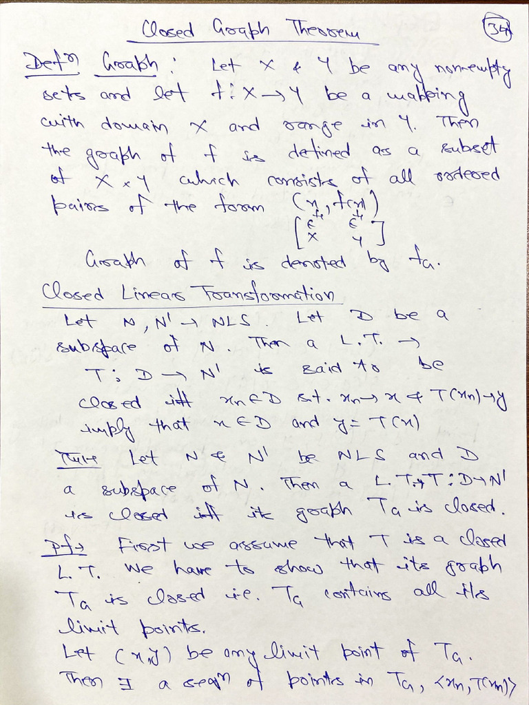 Closed Graph Theorem - 1 | PDF