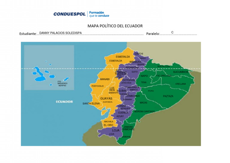 Mapa Político Actual del Ecuador | PDF | Ecuador