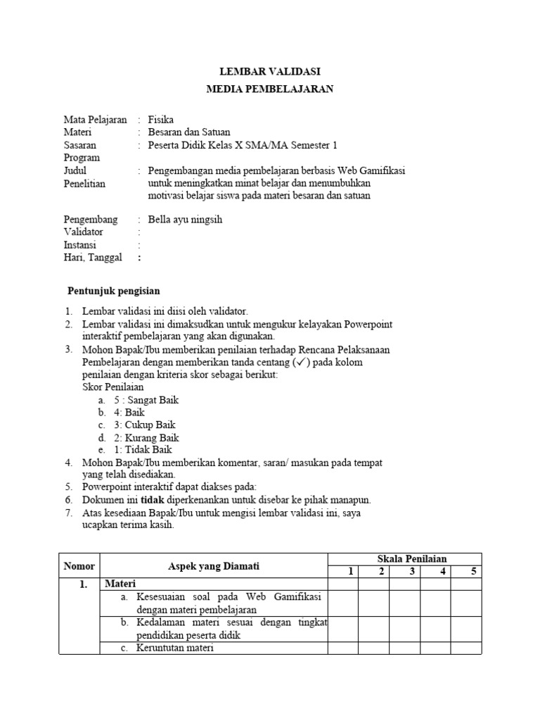 Lembar Validasi Pdf
