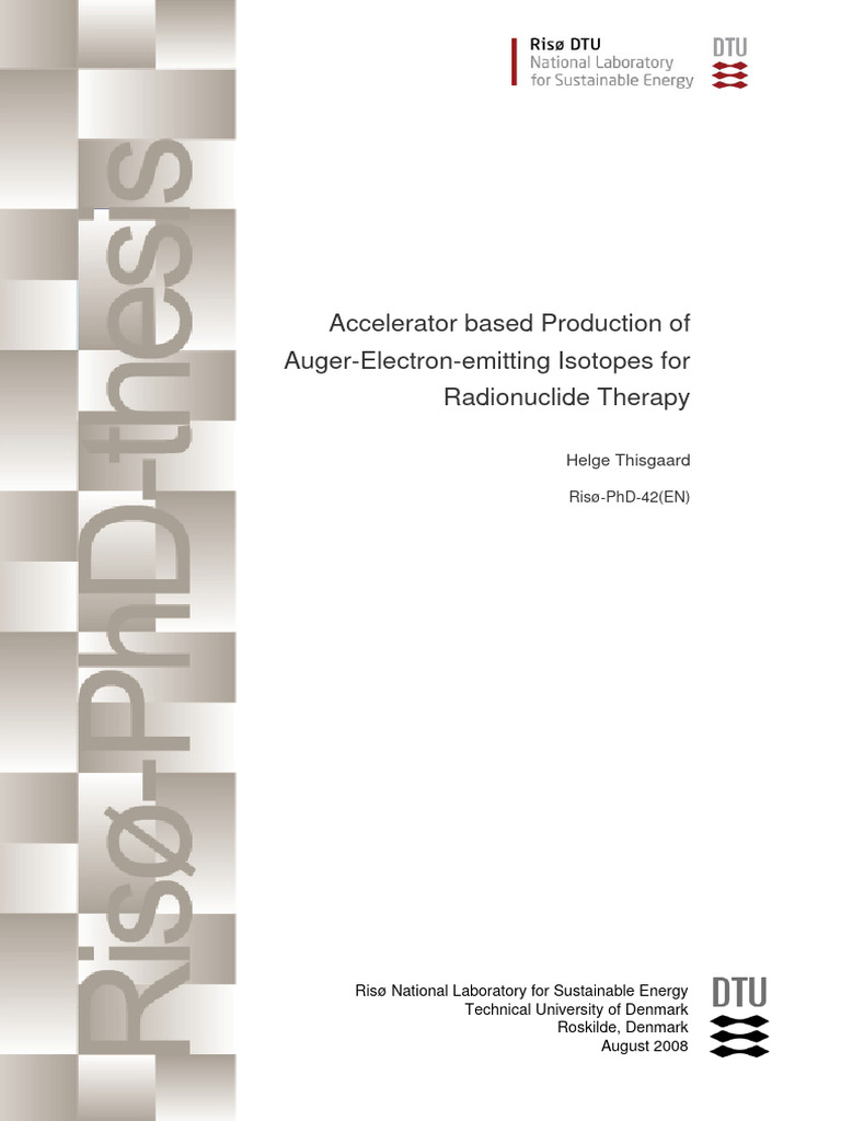 Accelerator Based Production of Auger-Electron-emitting Isotopes For ...