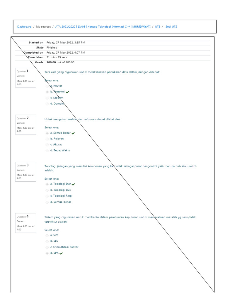 Soal UTS Attempt Review | PDF