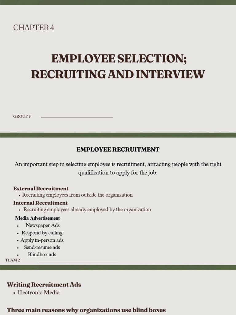 IO PSYCH - Employee Selection Recruiting and Interview | PDF | Résumé | Recruitment