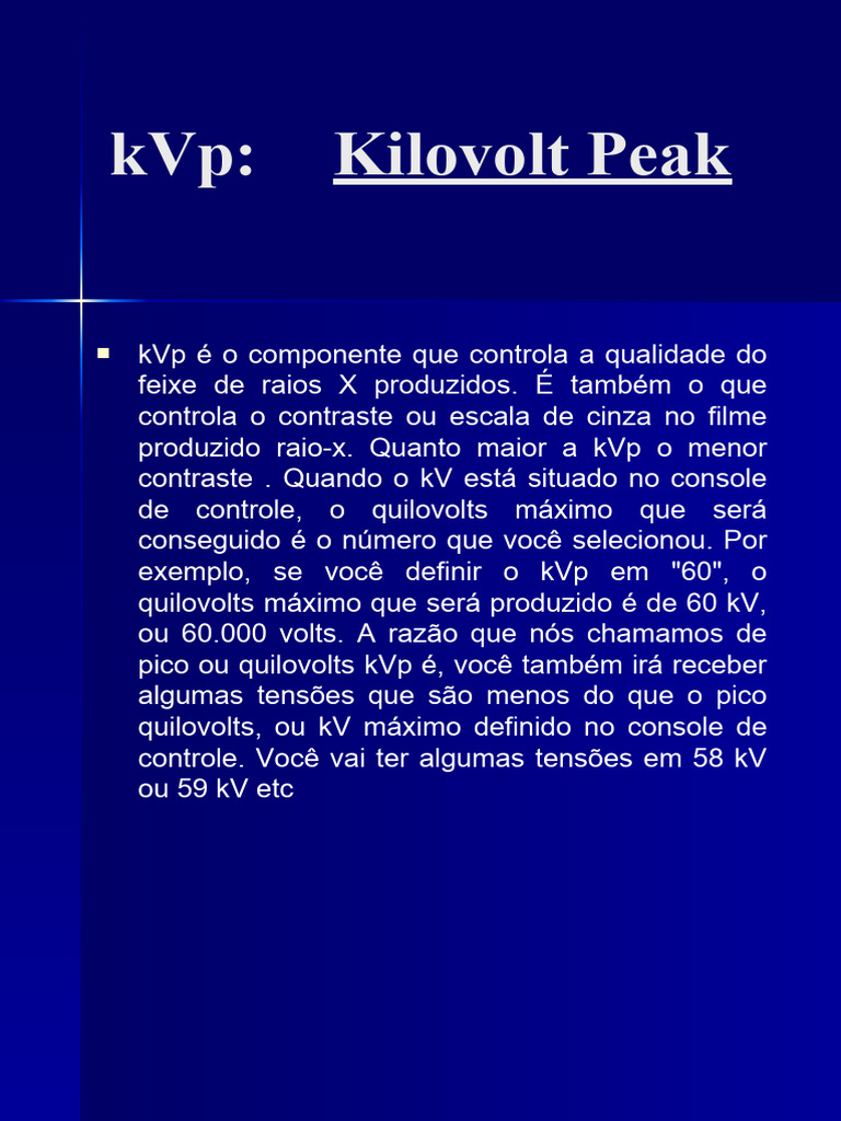 Aula KVp - MA e MAs - Física Radiológica | PDF | Raio X | Cálculo