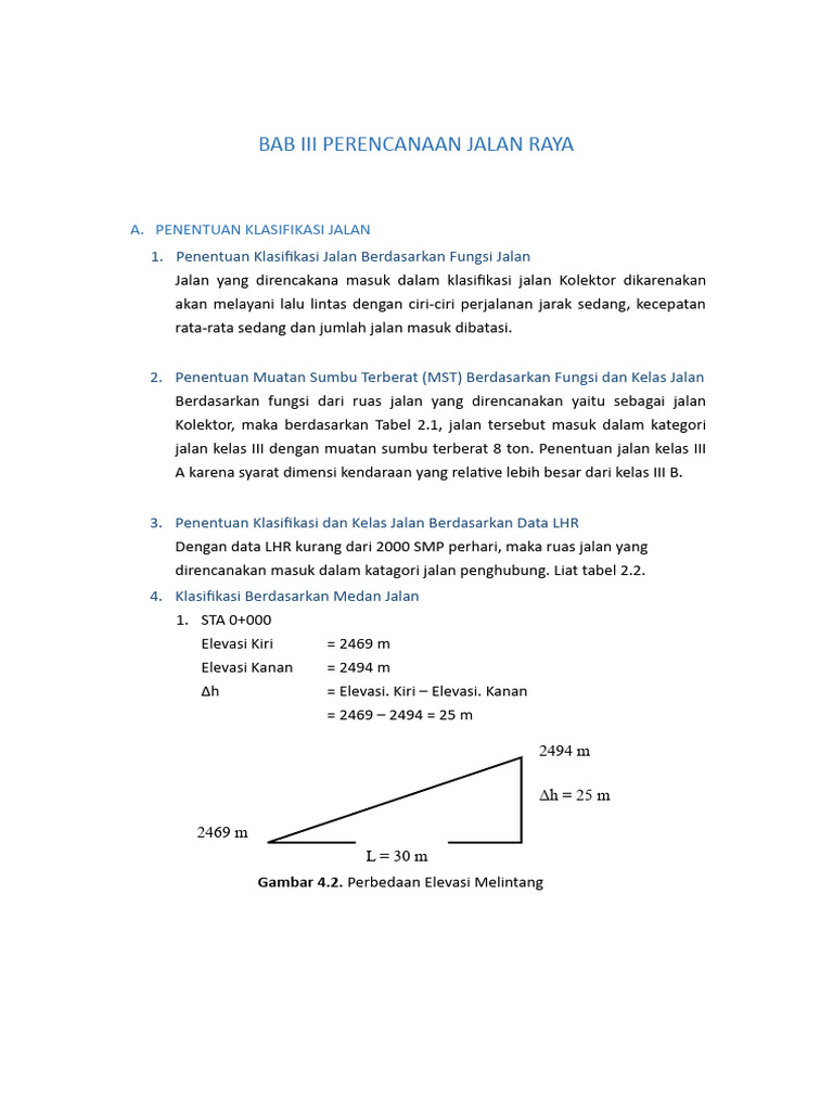 Bab III Perencanaan Jalan Raya | PDF