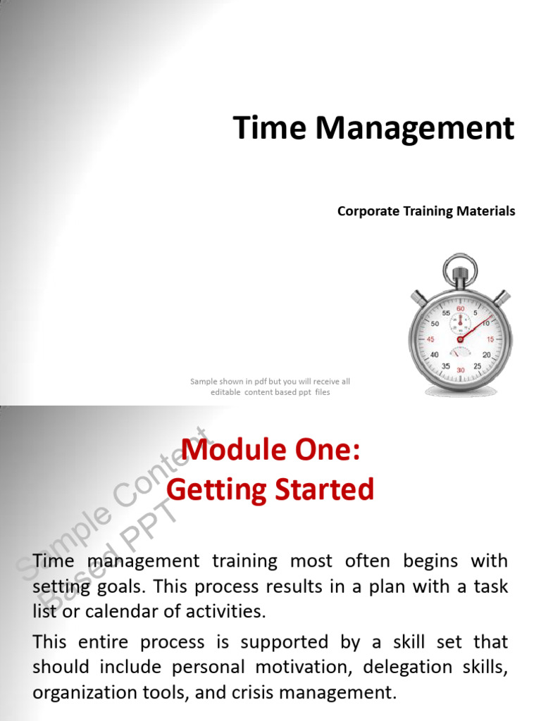 Time Management-Sample | PDF | Goal | Computer File