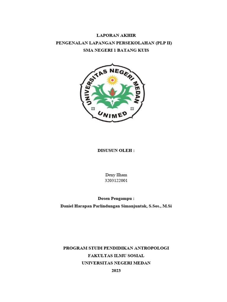 Laporan Akhir PLP Sman 2 Batang Kuis | PDF