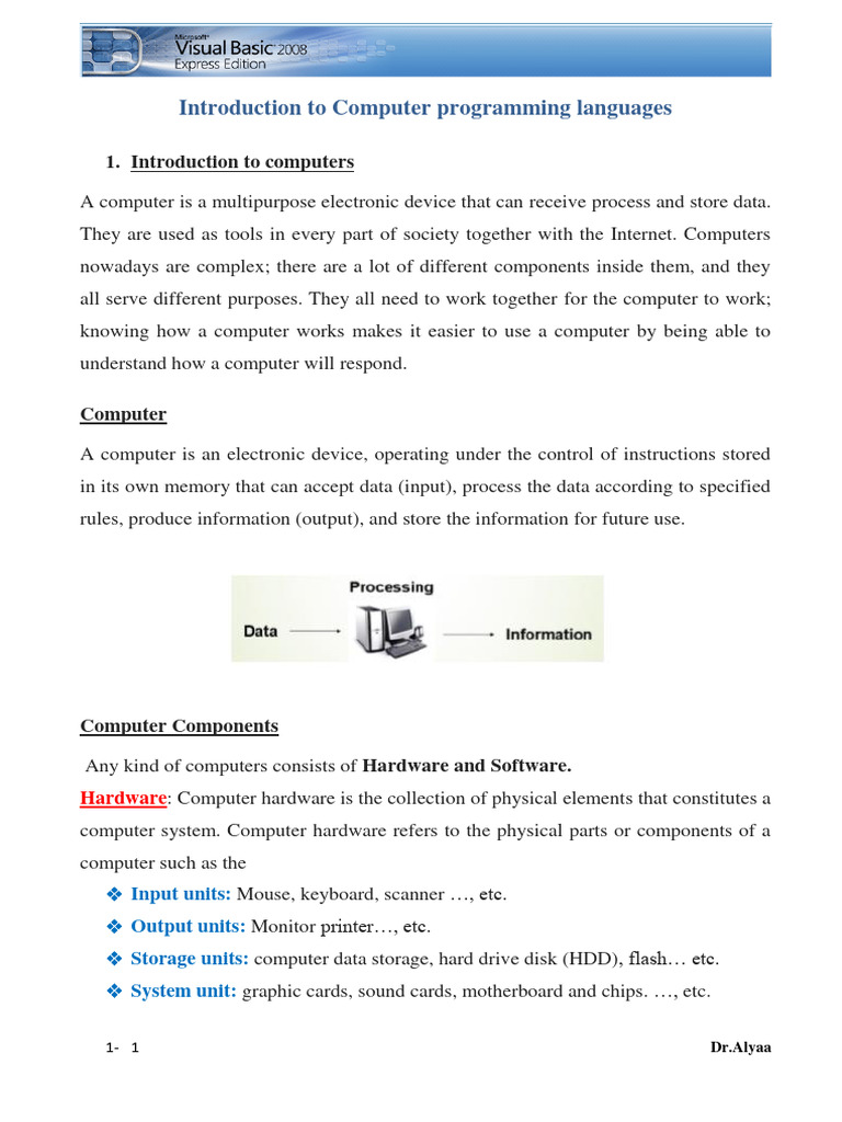 L1 Computer Program Introduction Pdf Computer Programming Programming Language 9971