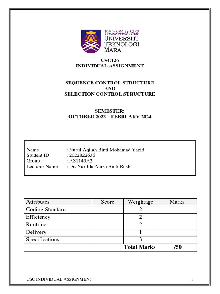 Csc126 Individual Assignment Report Pdf Namespace C