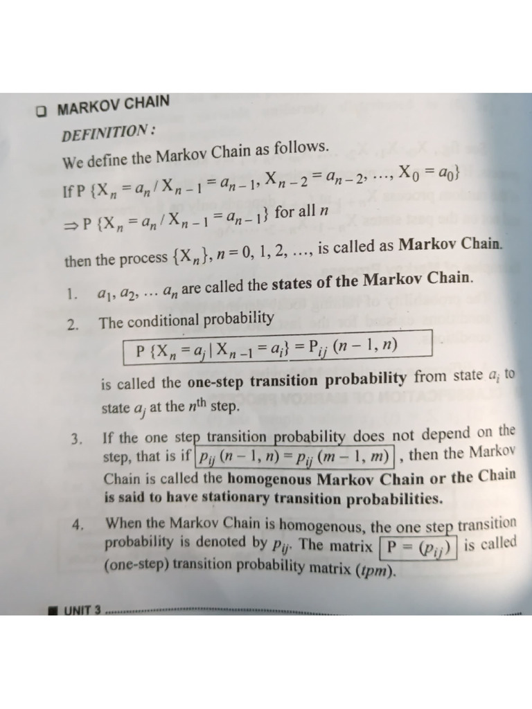 MARKOV CHAIN | PDF | Markov Chain | Applied Mathematics