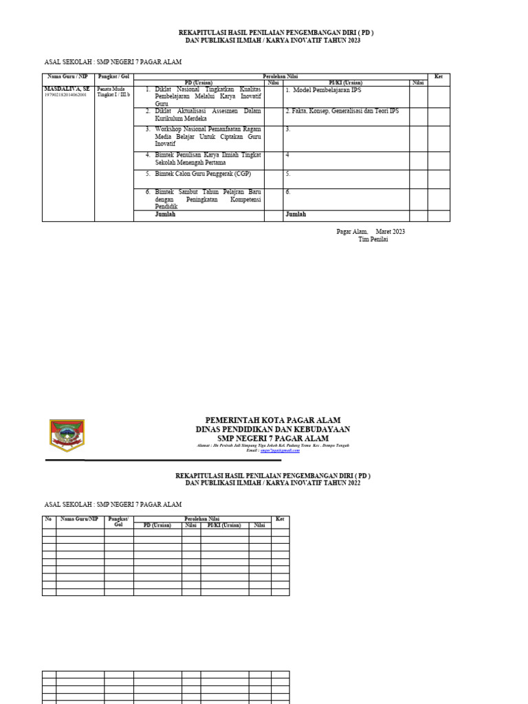 Blangko PD.1 Masdaliva | PDF