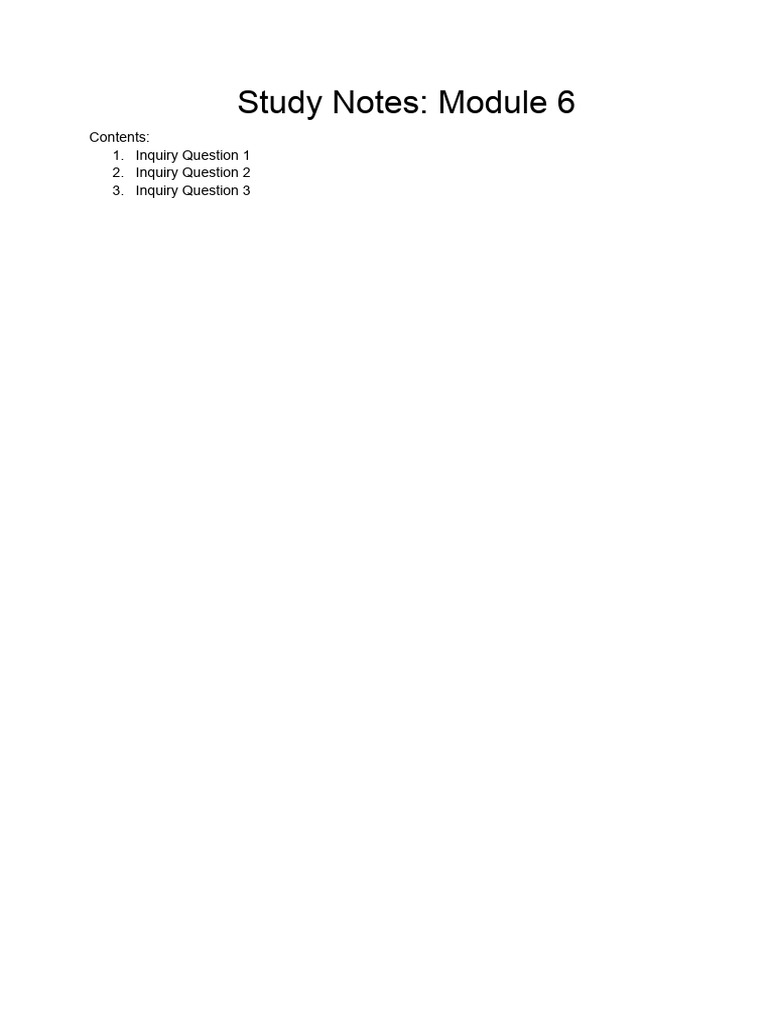 Module 6 Biology Notes | PDF | Mutation | Dna