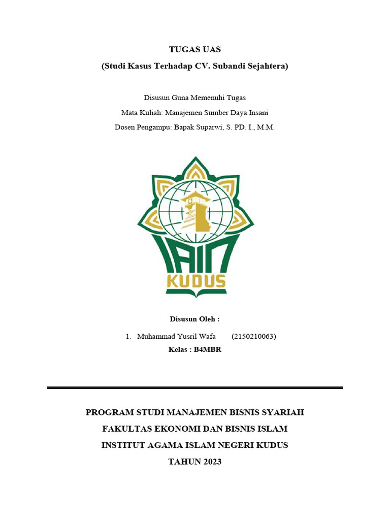Uas Msdi | PDF | Karier & Perkembangan | Pengelolaan Keuangan & Uang