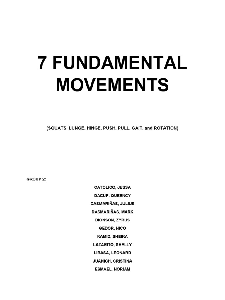 7 Fundamental Movements | PDF | Kettlebell | Weight Training