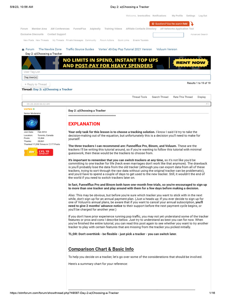 Day 2 - A) Choosing A Tracker | PDF | Internet Forum | Cloud Computing